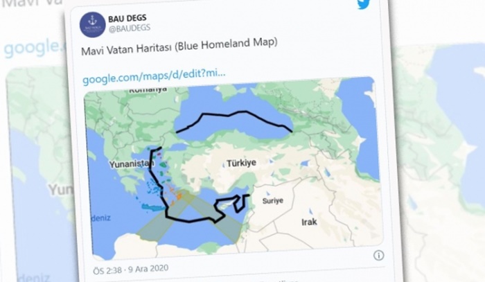 Google Mavi Vatan haritasını yayınladı - Dünya Haberleri